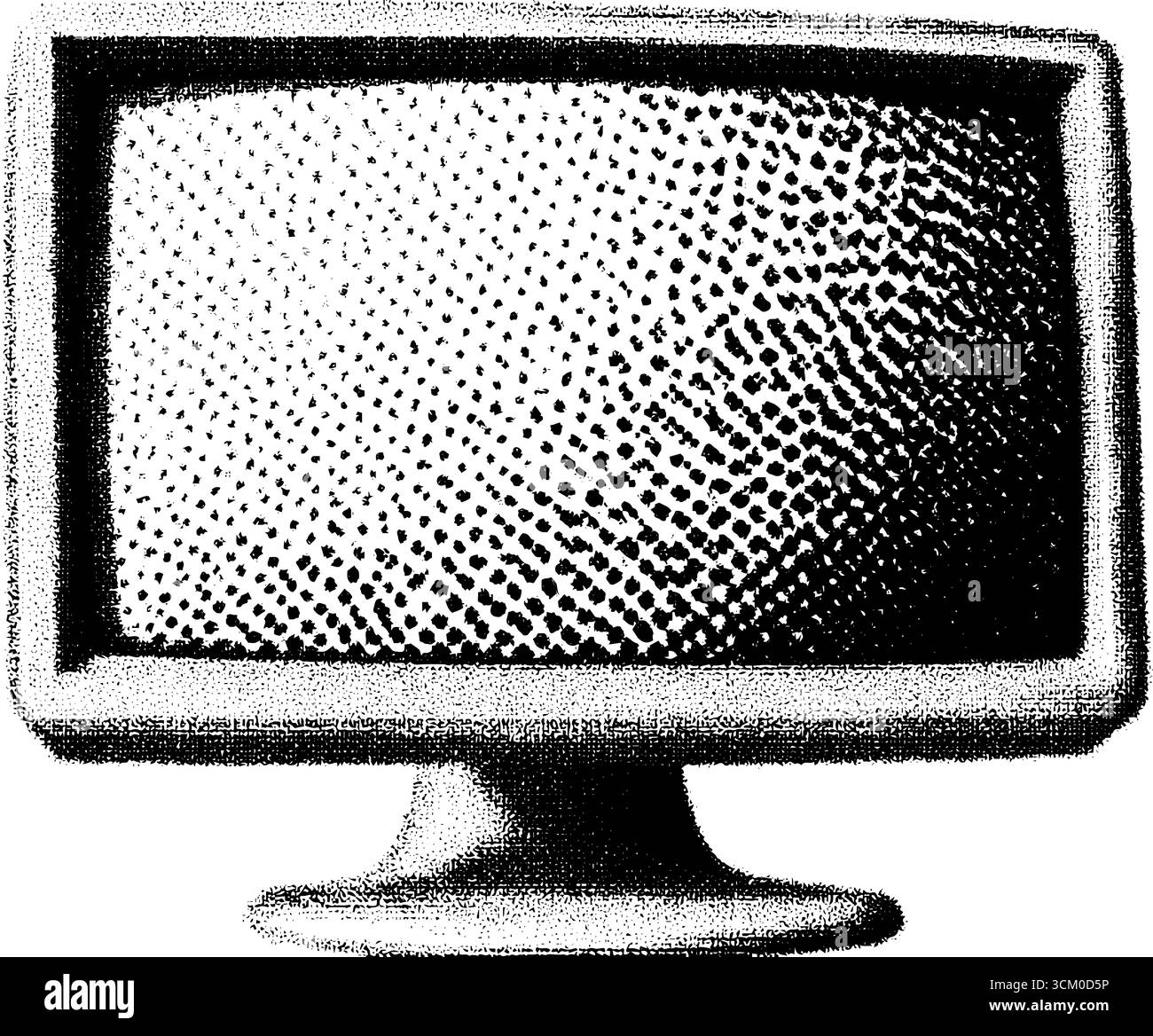 Vintage crt monitor with halftone design for retro tech lovers and ...
