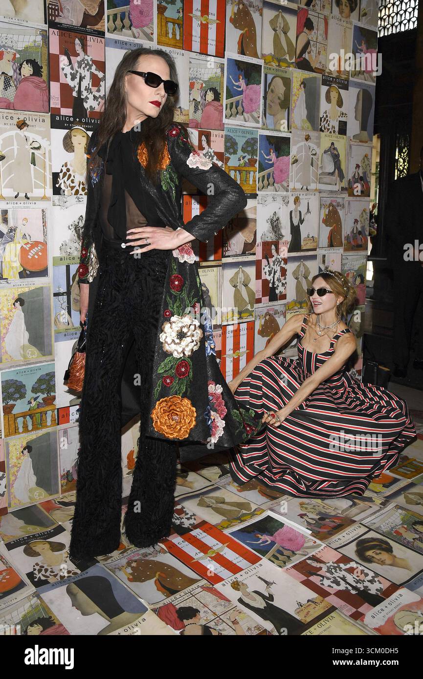 (L-R) Jordan Roth and Stacey Bennett attend the alice + olivia by ...