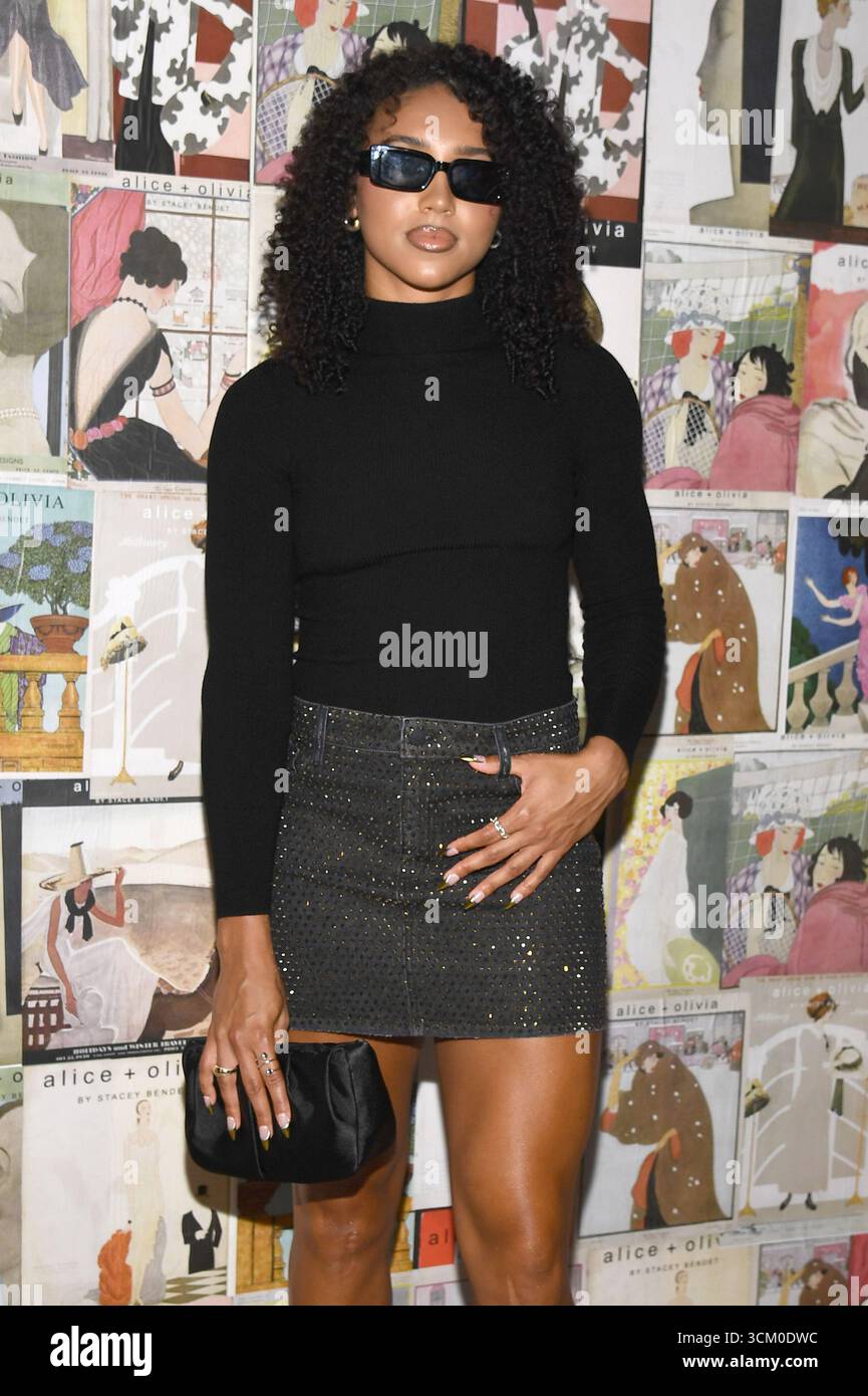 Azzi Fudd attends the alice + olivia by Stacey Bendet Spring 2026 ...
