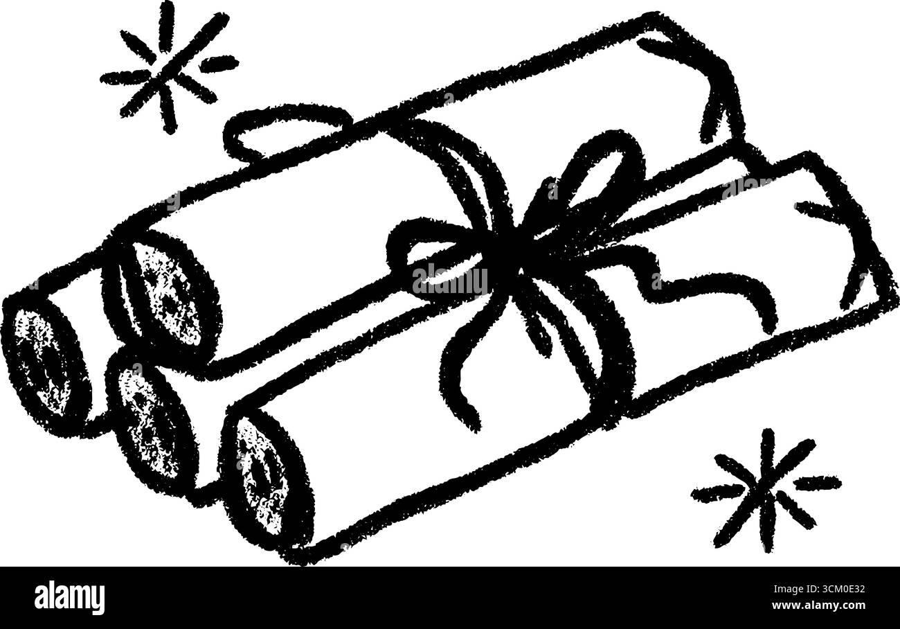 Festive firecracker bundle sketch with short fuses for celebration ...