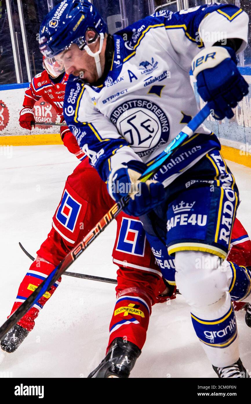 250913 Leksands Matt Caito under ishockeymatchen i SHL mellan Leksand ...