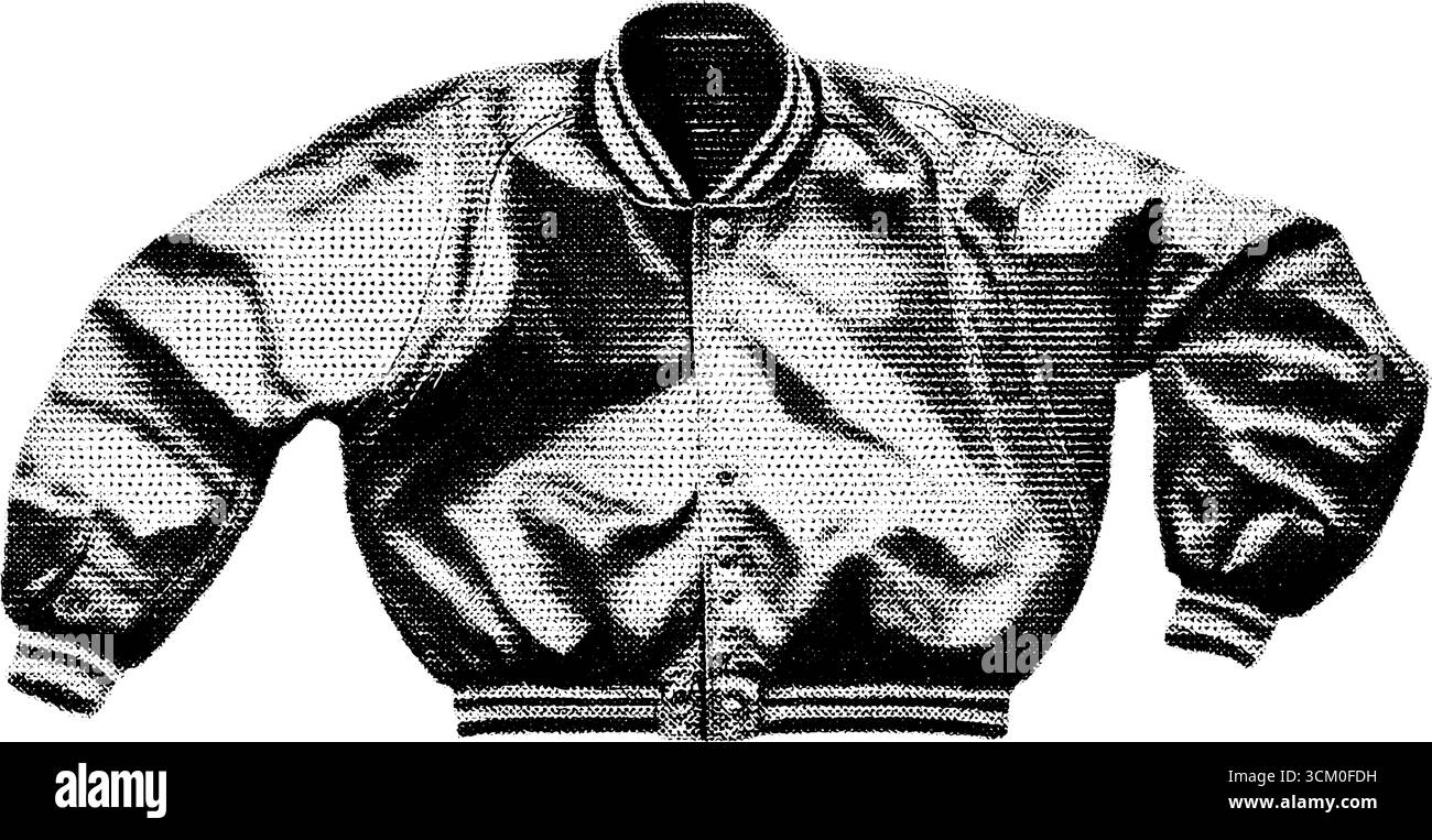 Vintage letterman jacket in Stock Vector Images - Alamy
