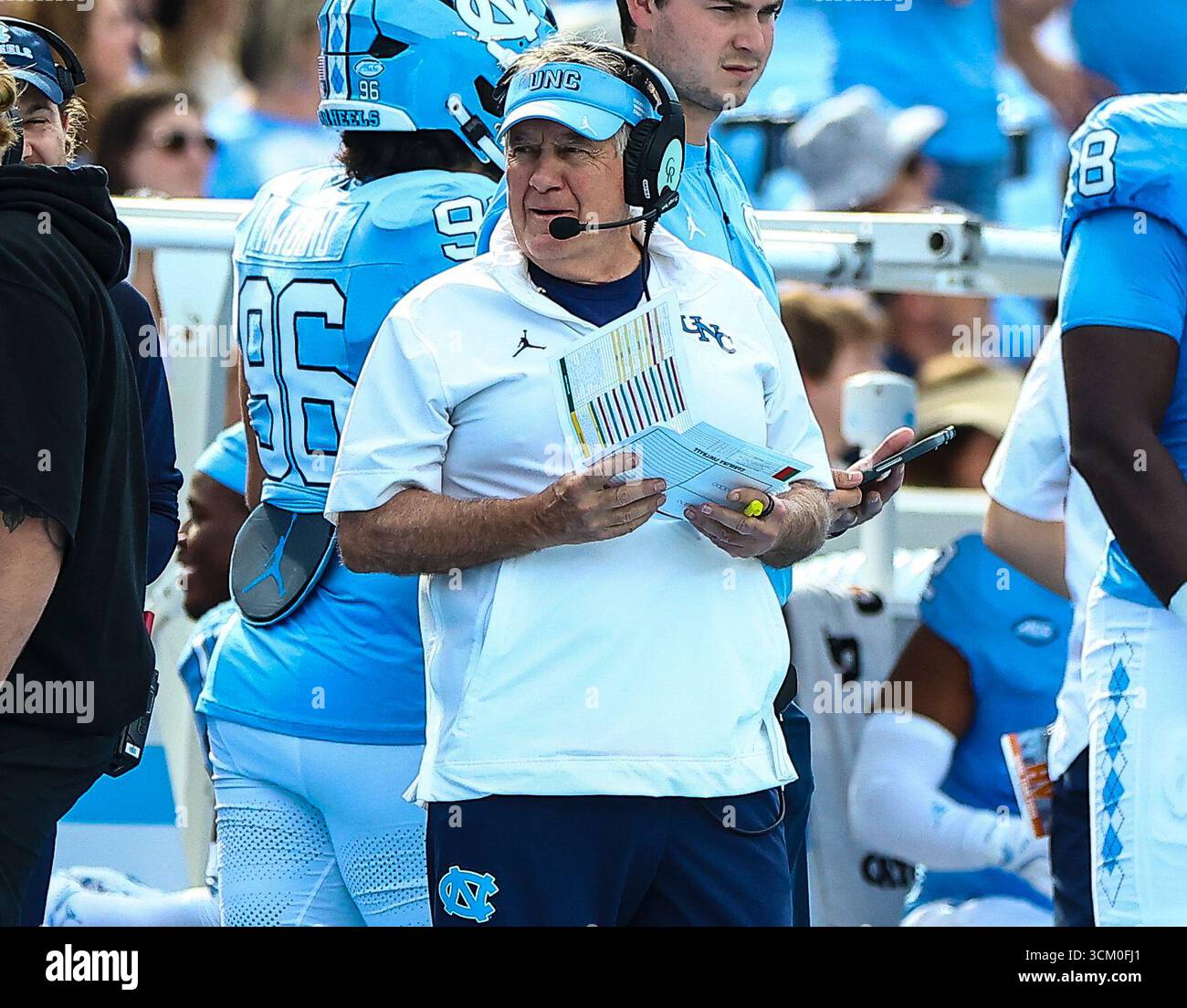 September 13, 2025: Bill Belichick is the head football coach of North ...