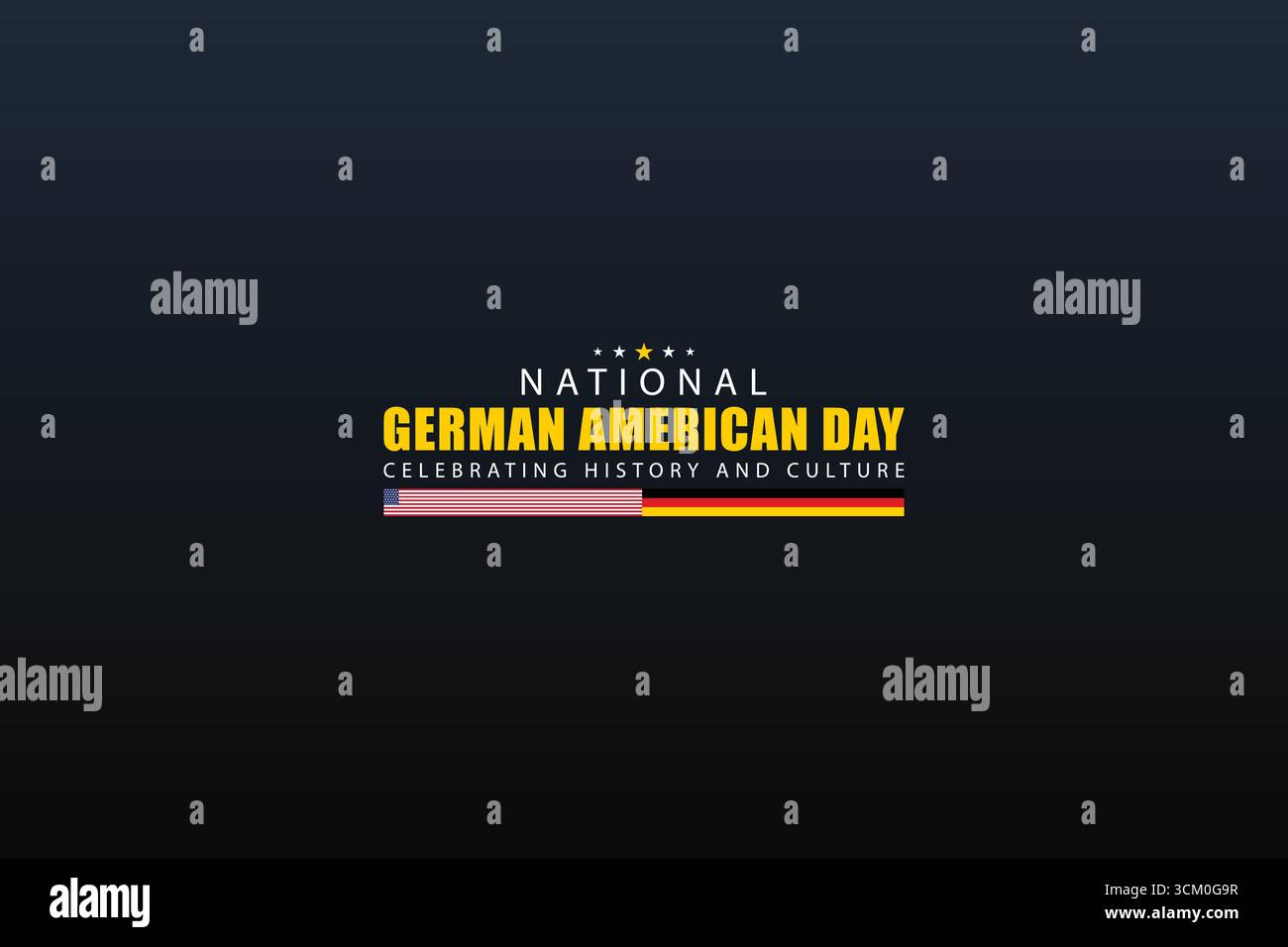 German American Day Celebration Banner with Flags and Typography Stock ...