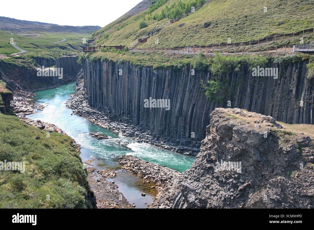 Turquoise water studlagil canyon hi-res stock photography and images ...