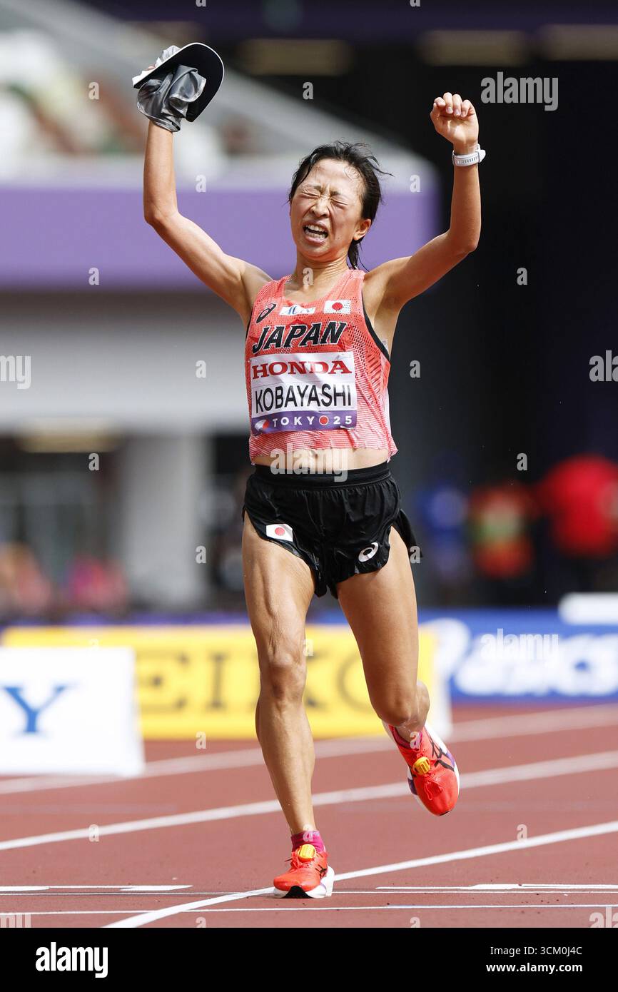 Kana Kobayashi of Japan finishes seventh in the women's marathon at the World Athletics ...