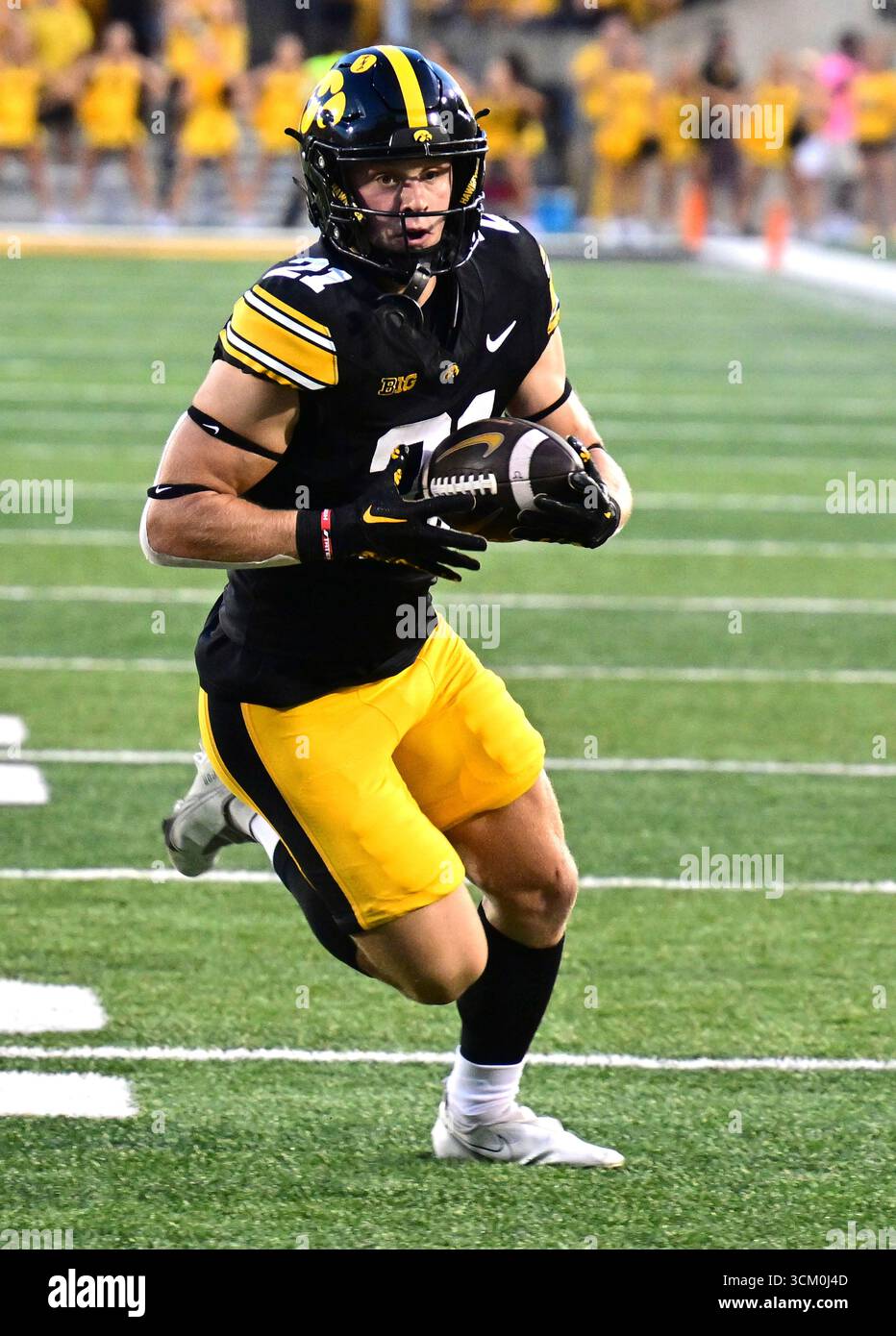 IOWA CITY, IA - SEPTEMBER 13: Iowa wide receiver Kaden Wetjen (21) runs ...