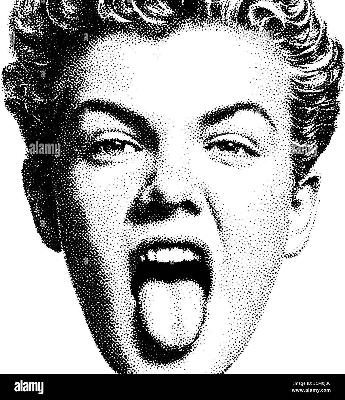 Face yelling Black and White Stock Photos & Images - Alamy