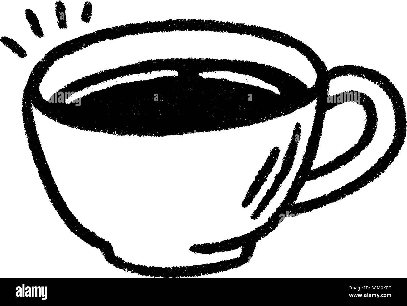 Artistic sketch of tall black coffee cup with minimalist style Stock ...