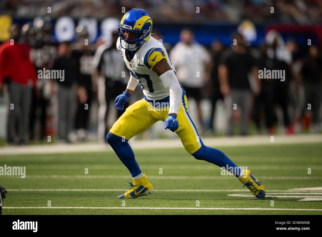 Los Angeles Rams safety Quentin Lake (37) runs during an NFL football ...