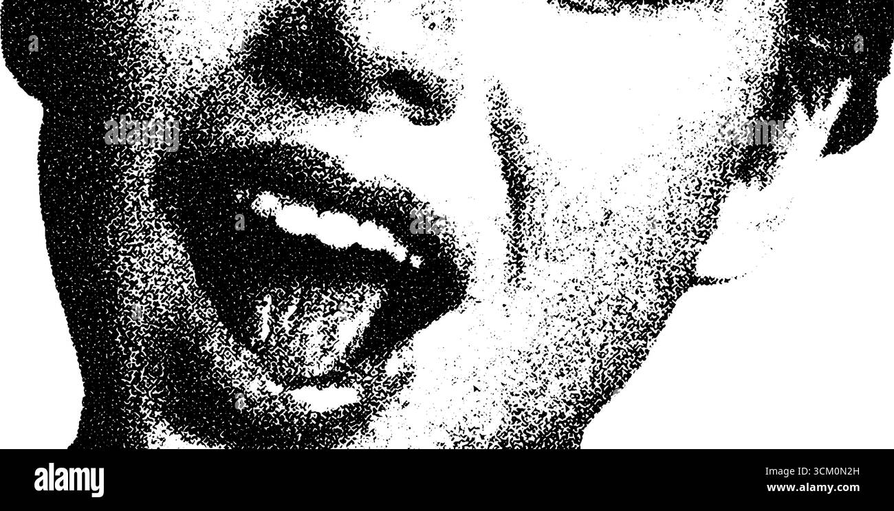 Vibrant punk expression in vintage halftone collage art Stock Vector ...