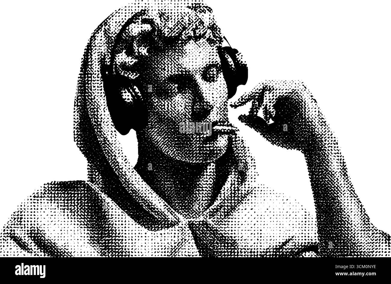 Roman statue modern vibe with hoodie and headphones in pop art style ...