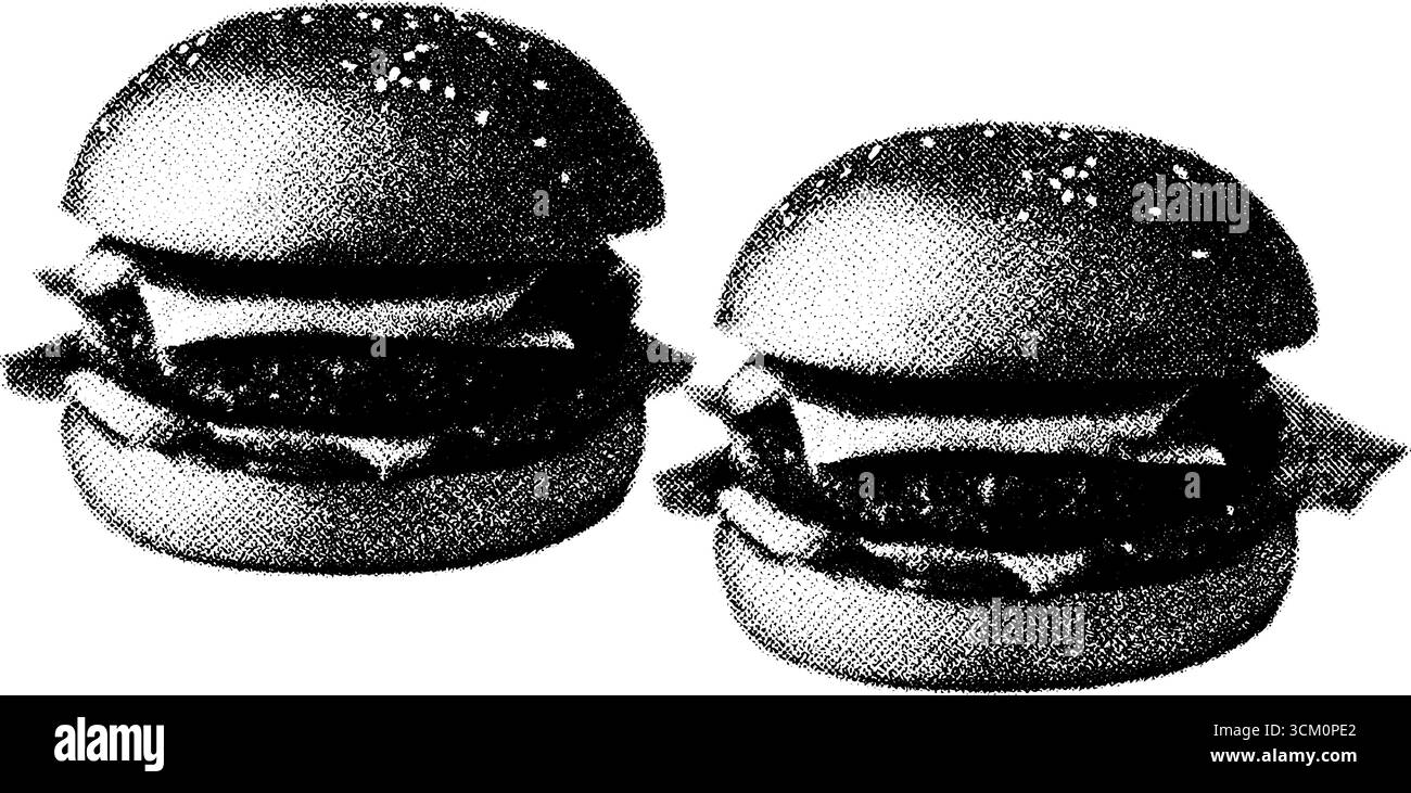 Burger sliders Black and White Stock Photos & Images - Alamy