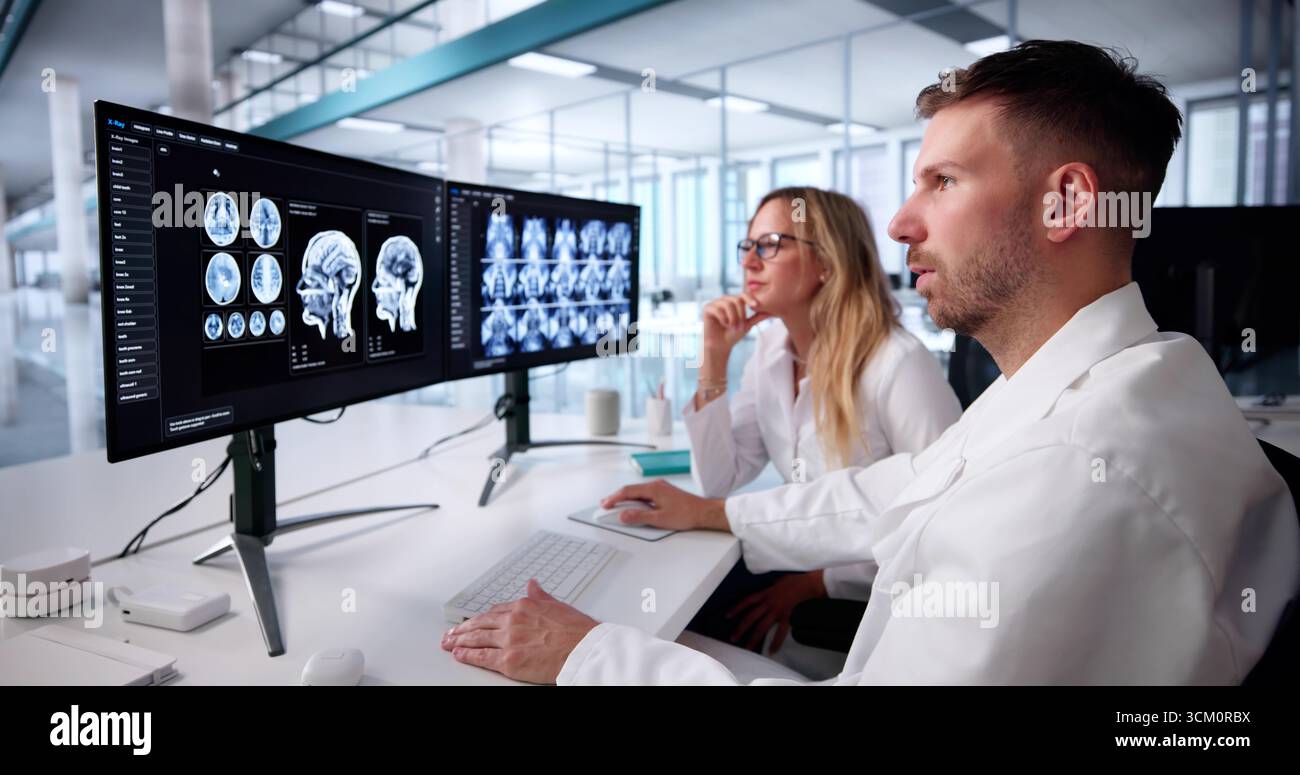 Male neurologist monitoring brain hi-res stock photography and images ...
