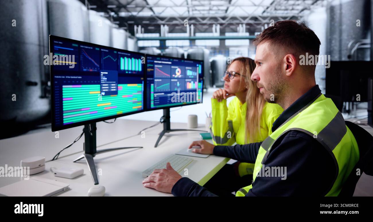Female Professional Monitors Wine Ferment In Factory Using SCADA ...