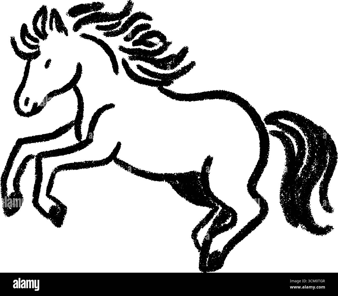 Dynamic horse vector Black and White Stock Photos & Images - Alamy