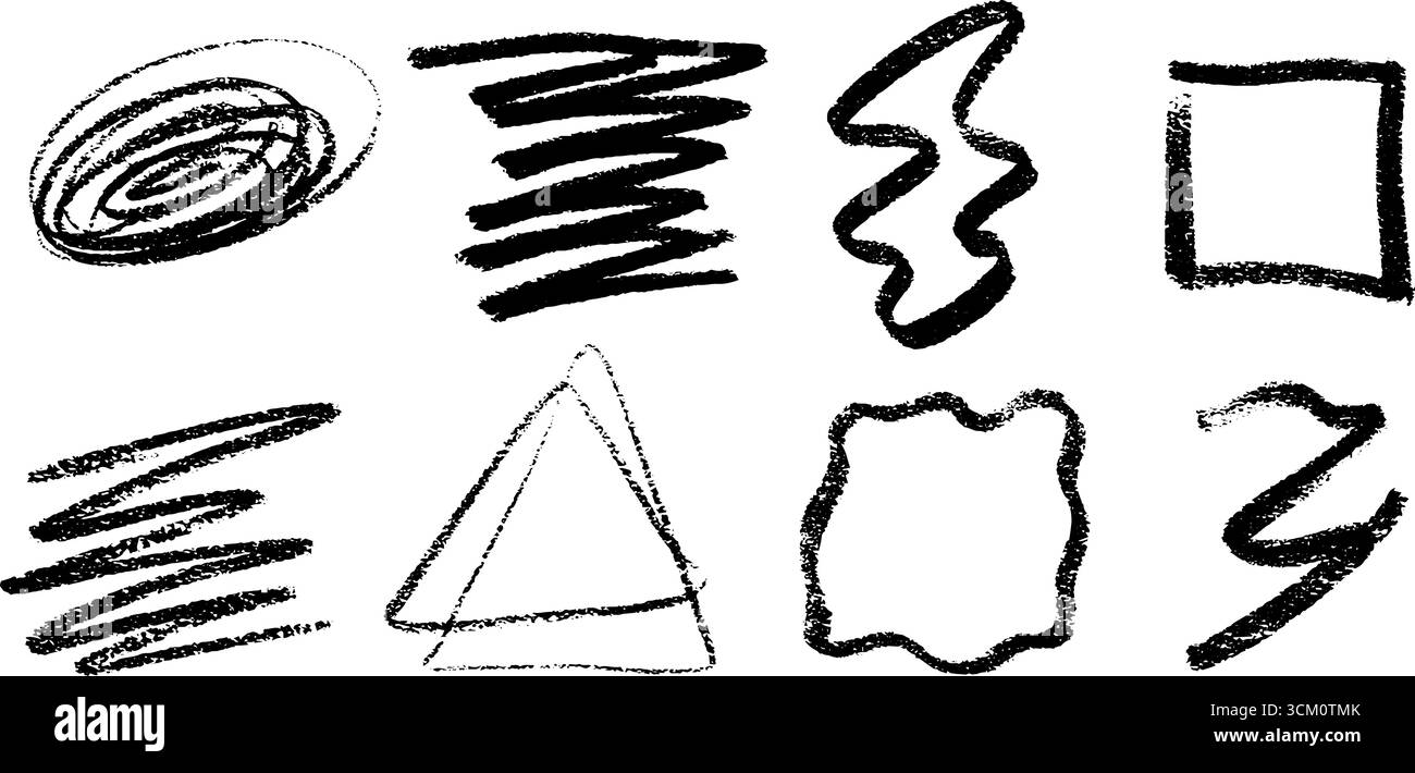 Abstract sketch of layered loops and broken spirals in grunge style for ...