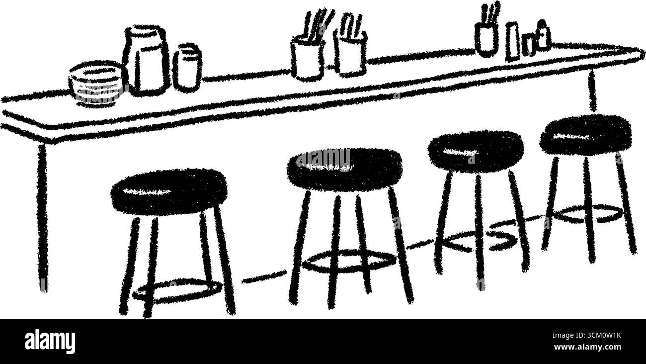 Vintage lunch counter Cut Out Stock Images & Pictures - Alamy