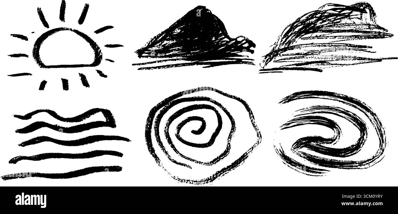 Artistic sketch of labyrinth and sun cross with rising sun theme for ...
