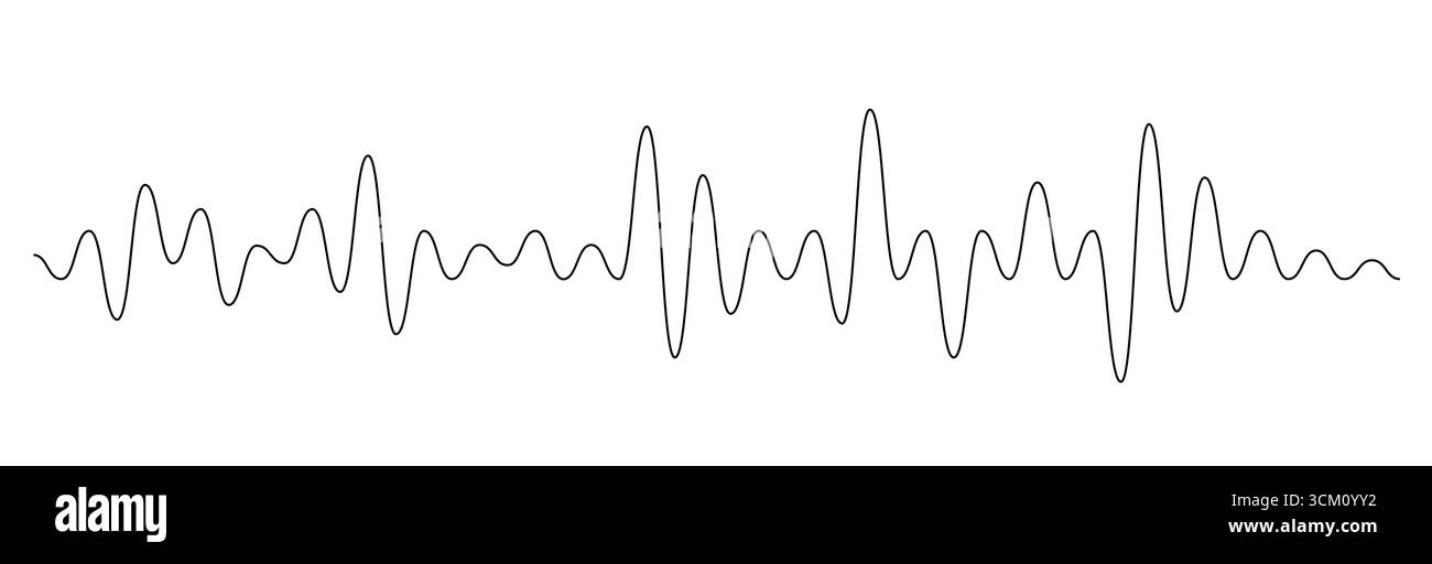 Sound radio wave icon, voice message podcast audio recording. Music ...