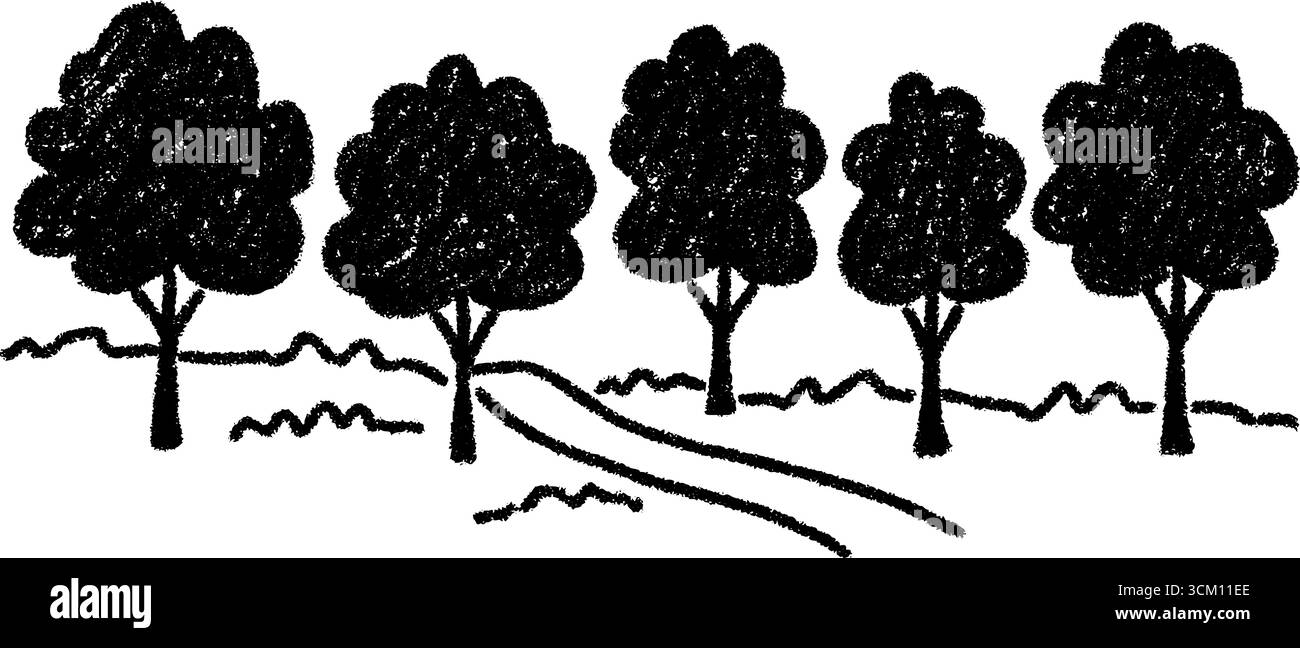 Pathway trees Cut Out Stock Images & Pictures - Alamy