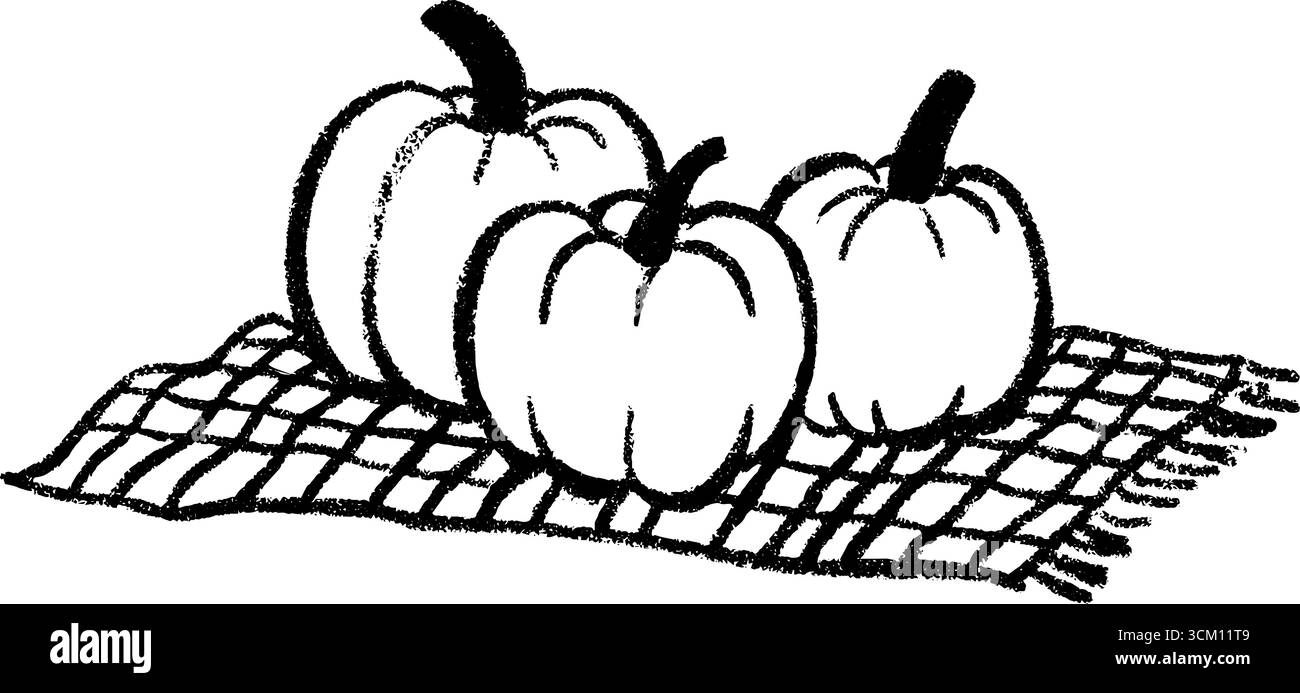 Pumpkin arrangement sketch on draped cloth table – perfect for fall ...