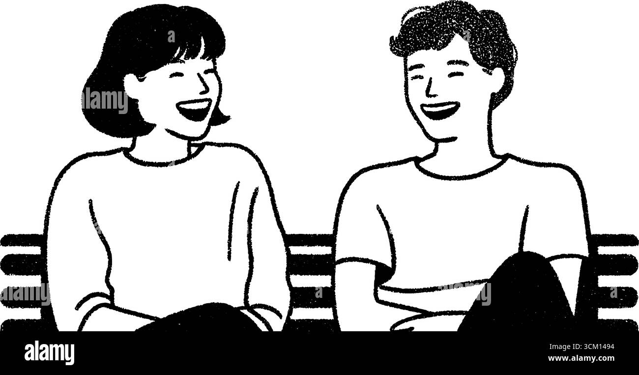 Friends laughing together social Stock Vector Images - Alamy