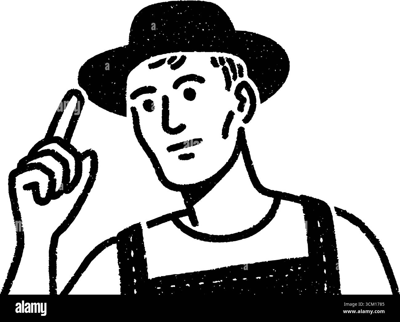 Farmer planning Black and White Stock Photos & Images - Alamy