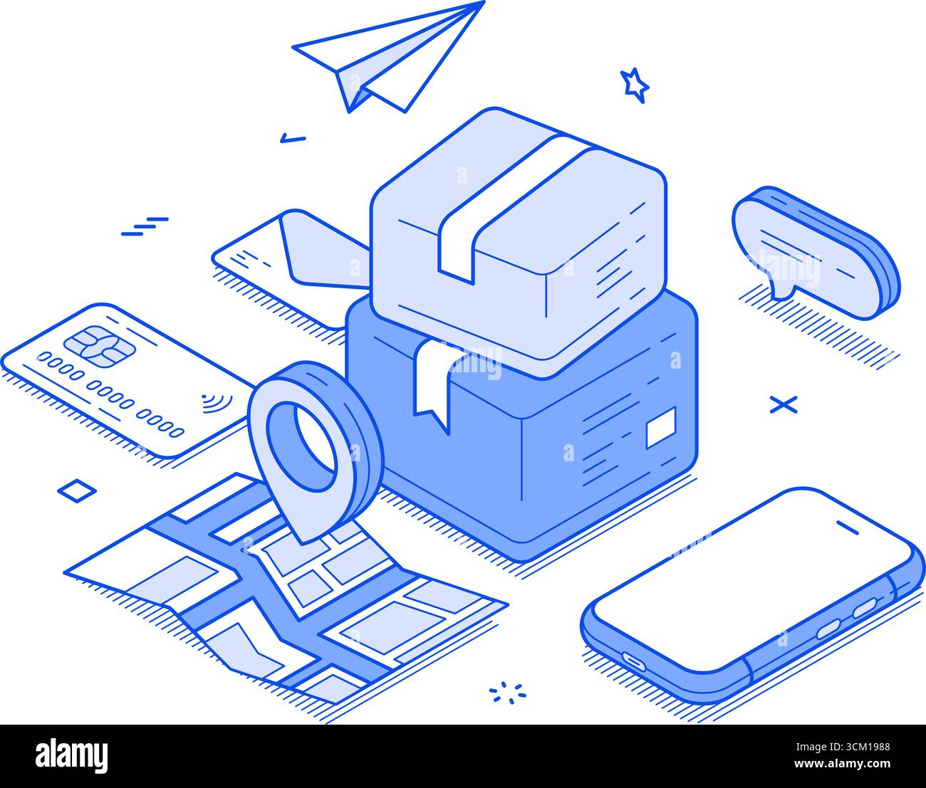 Postal product distribution Stock Vector Images - Alamy