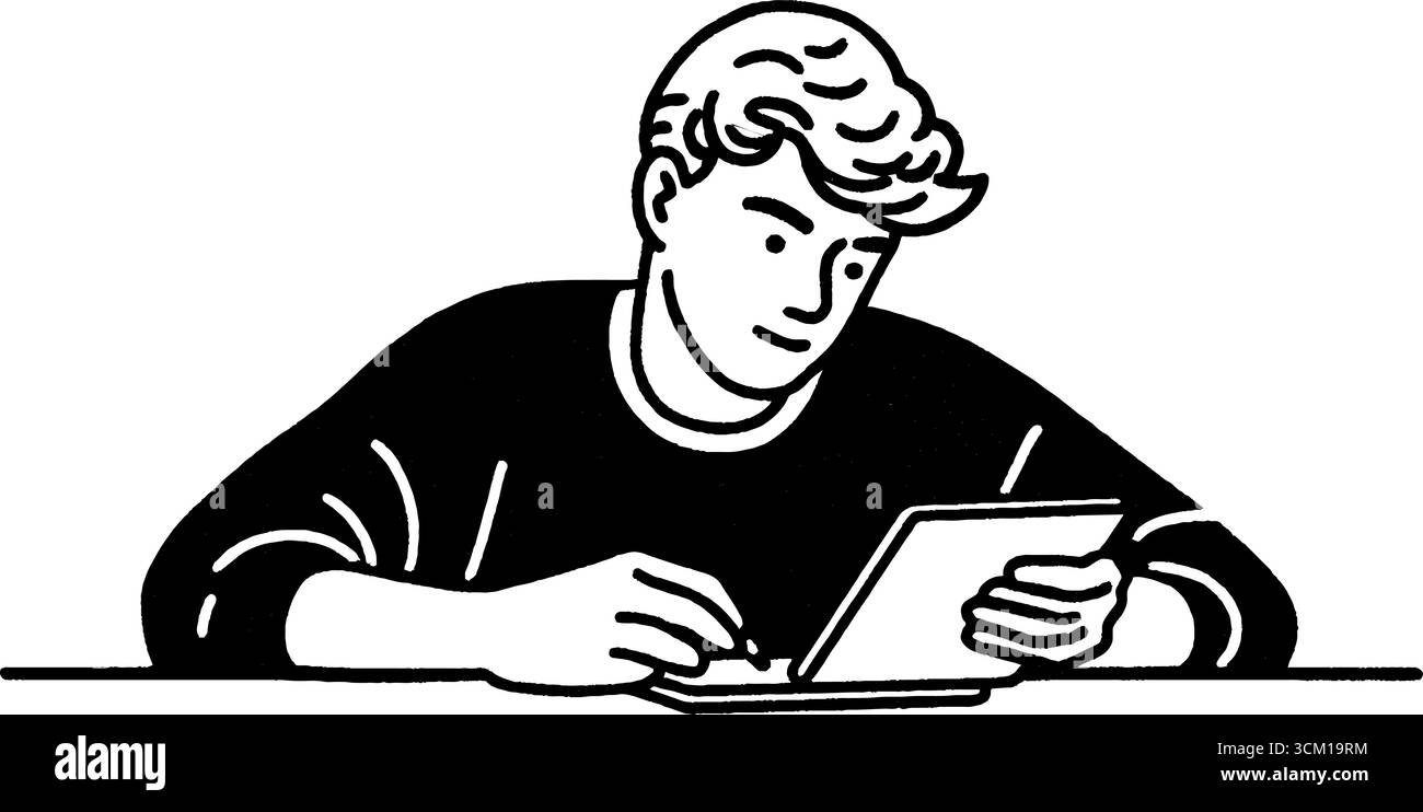 Engaged student Black and White Stock Photos & Images - Alamy