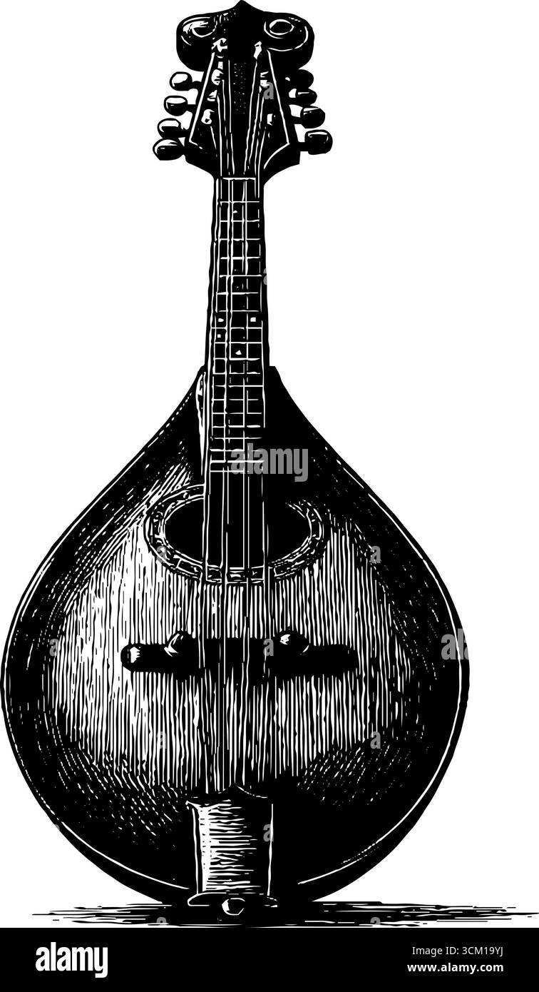 Mandolin vector vectors Black and White Stock Photos & Images - Alamy