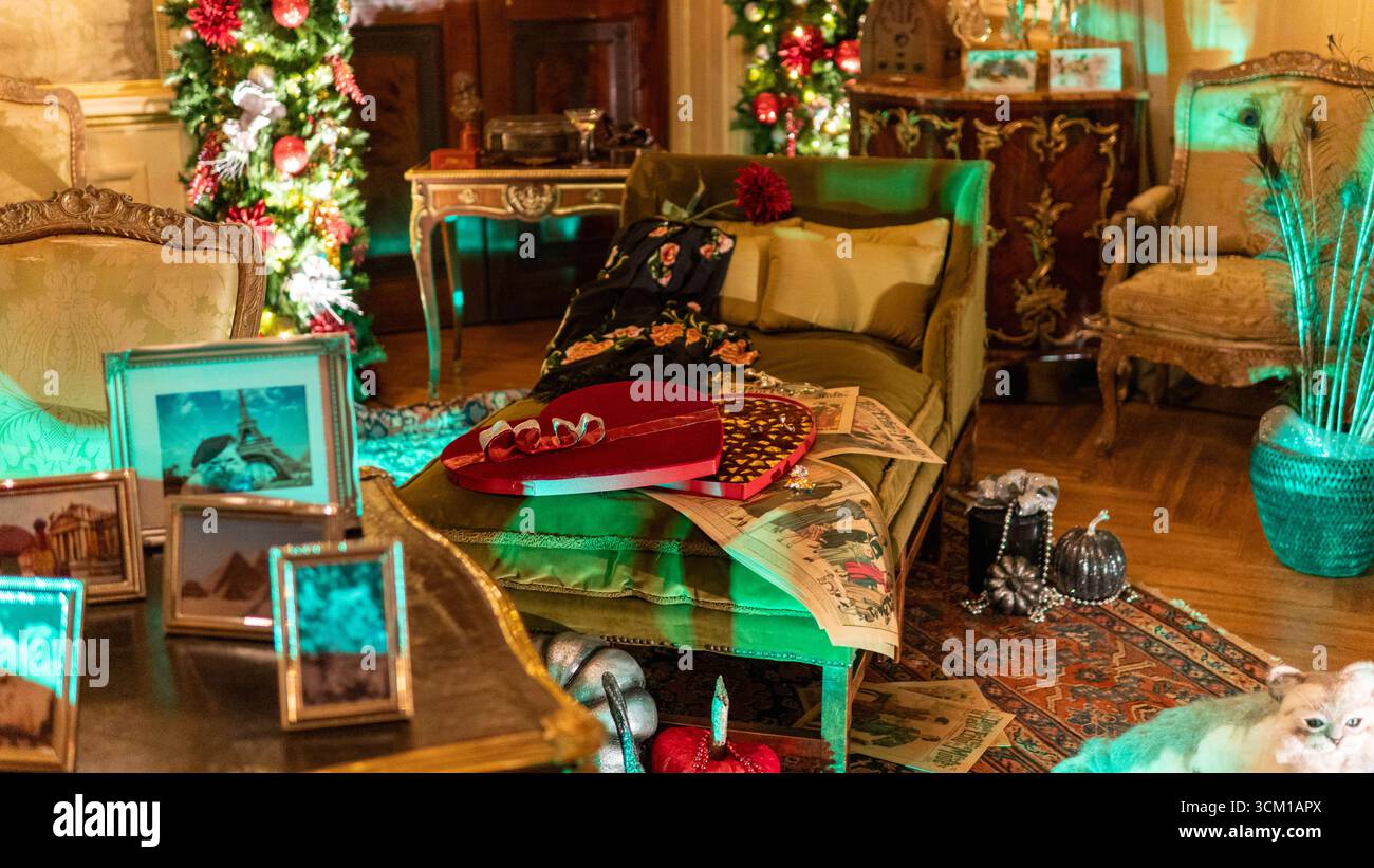 Elaborate Christmas decorations on display at Christmas time at ...