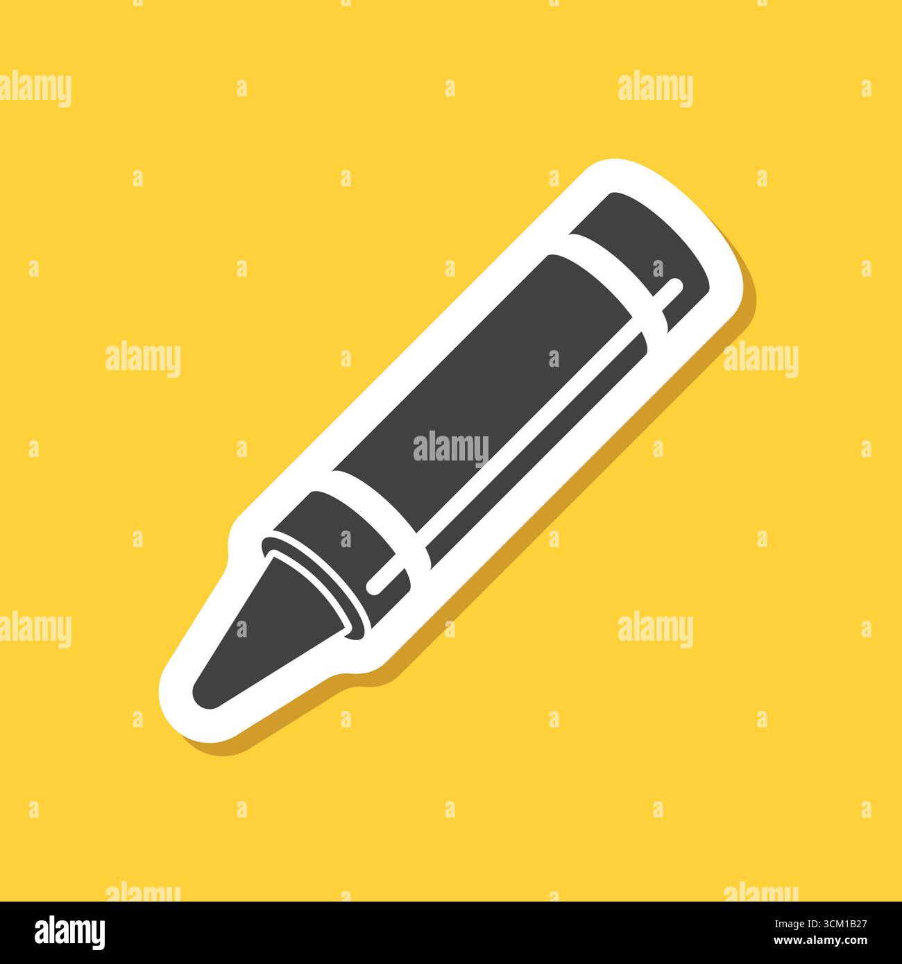 Pencil and wax crayon on paper Stock Vector Images - Alamy