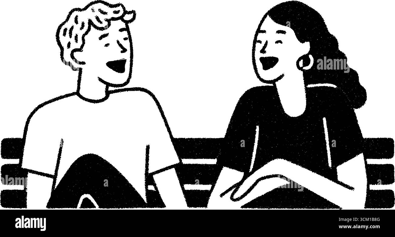 Friends laughing together social Stock Vector Images - Alamy