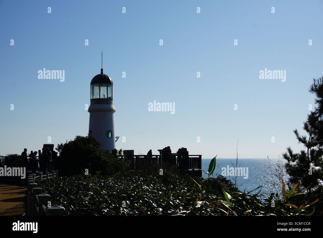 Busan, South Korea: Lighthouse of Dongbaekseom Island in Haeundae Stock ...
