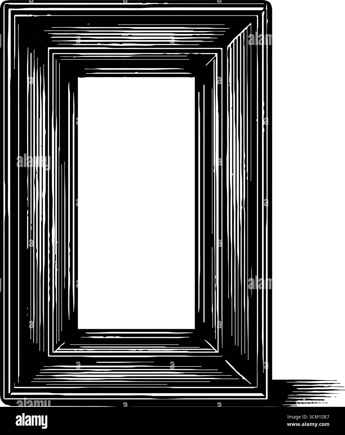 Vintage rectangular mirror frame engraving design for decor and art ...
