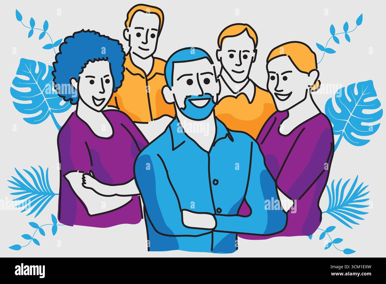 Startup team working on Stock Vector Images - Alamy