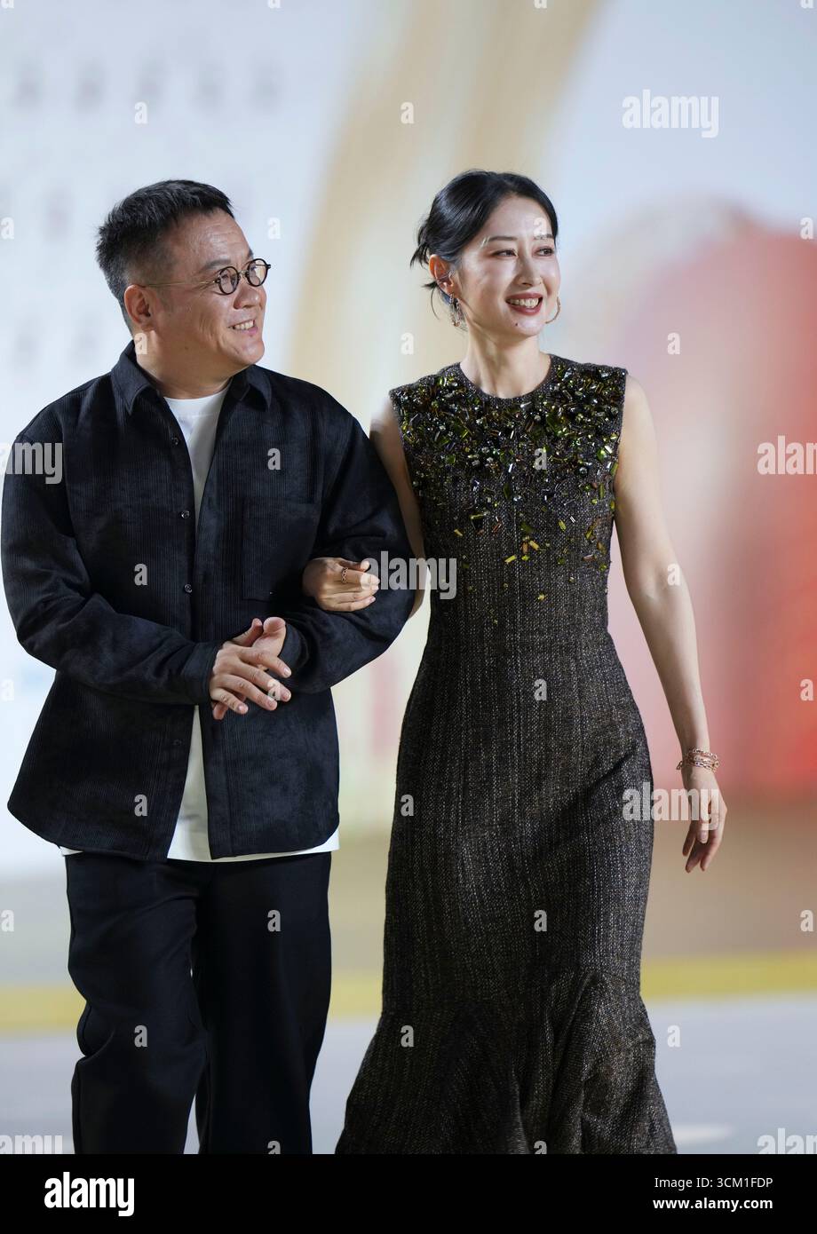 Chengdu, China's Sichuan Province. 13th Sep, 2025. Director Ning Hao (L ...