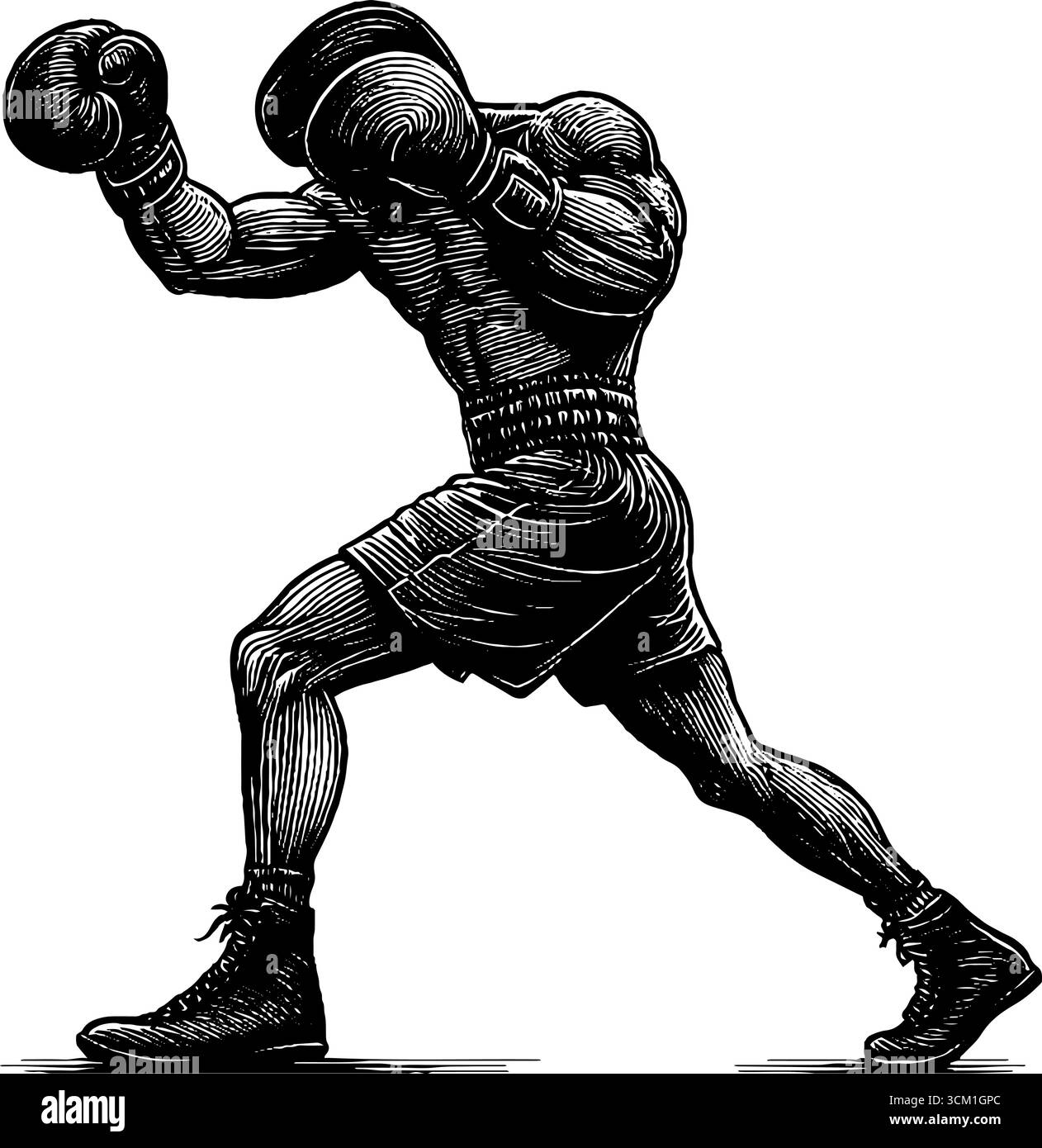 Boxer silhouette throwing powerful punch hi-res stock photography and ...