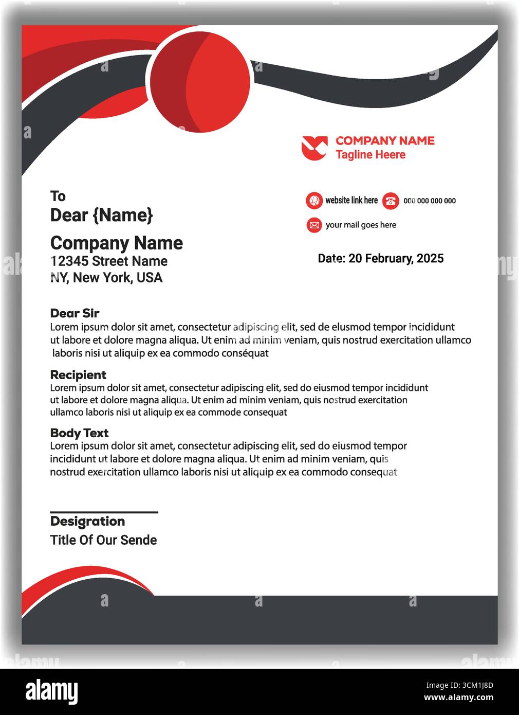 Professional company letterhead business Cut Out Stock Images ...