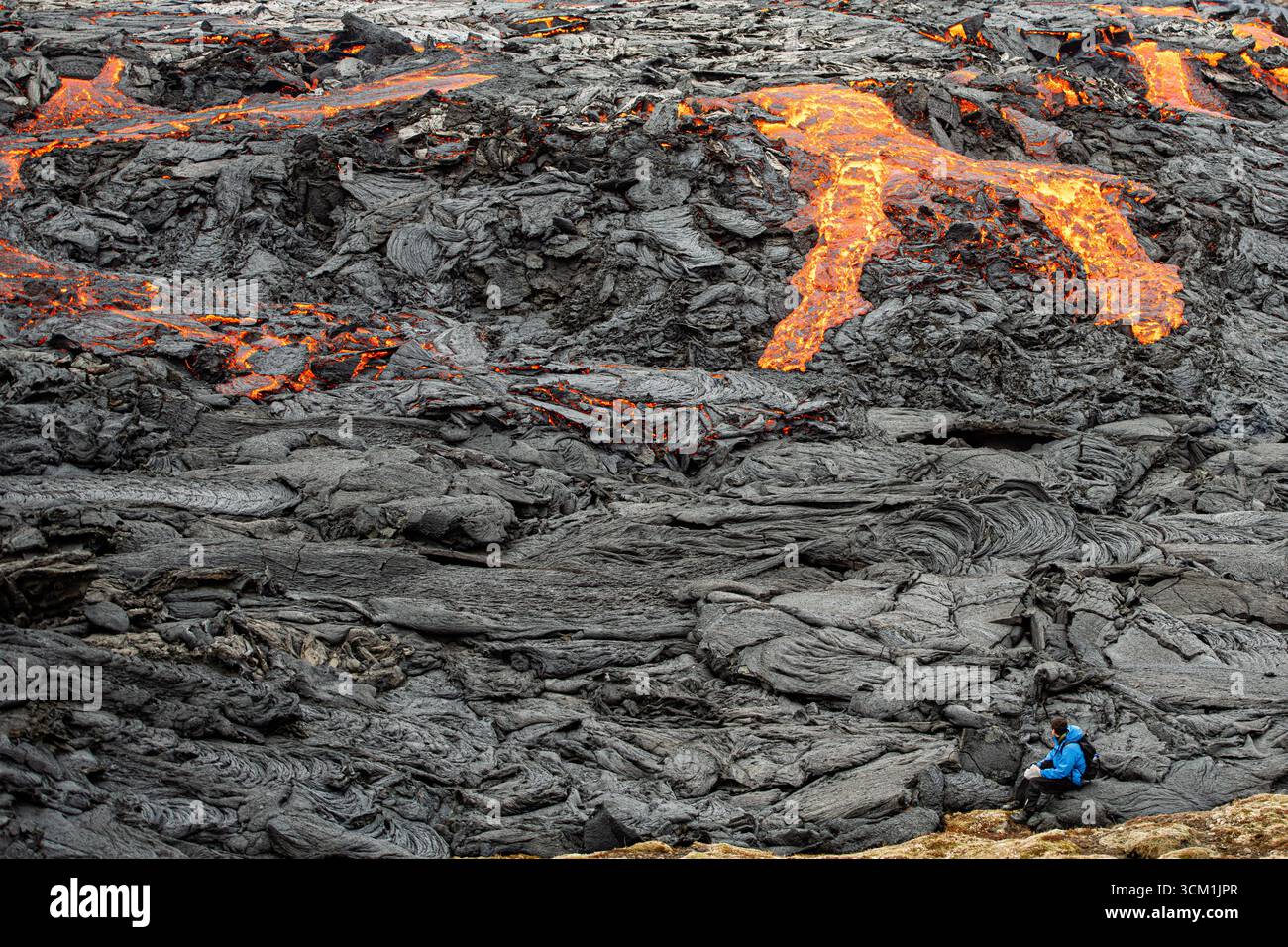 The Geldingadalir volcanic eruption began in late March 2021 on Iceland ...
