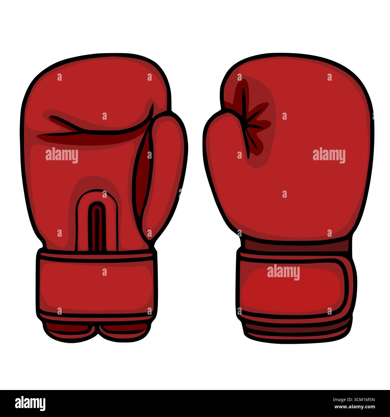 Red boxing gloves side view Stock Vector Images - Alamy