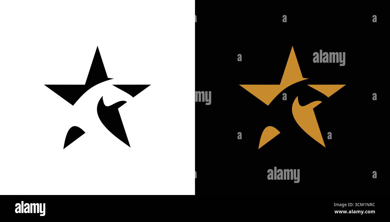Abstract design of a strong and modern horse star logo Stock Vector ...