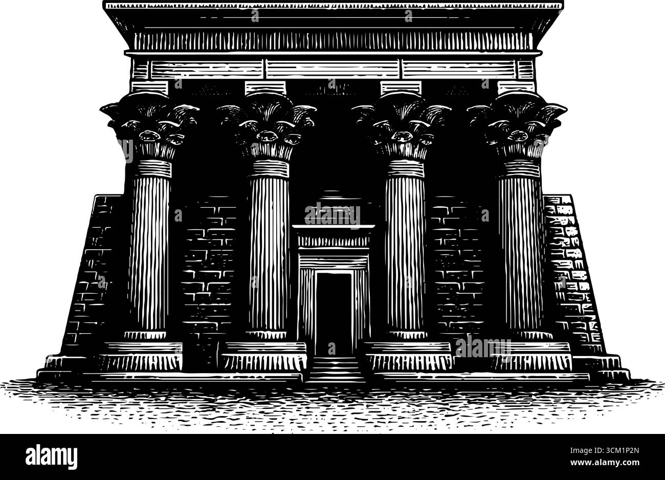 Ancient egyptian structure Black and White Stock Photos & Images - Alamy