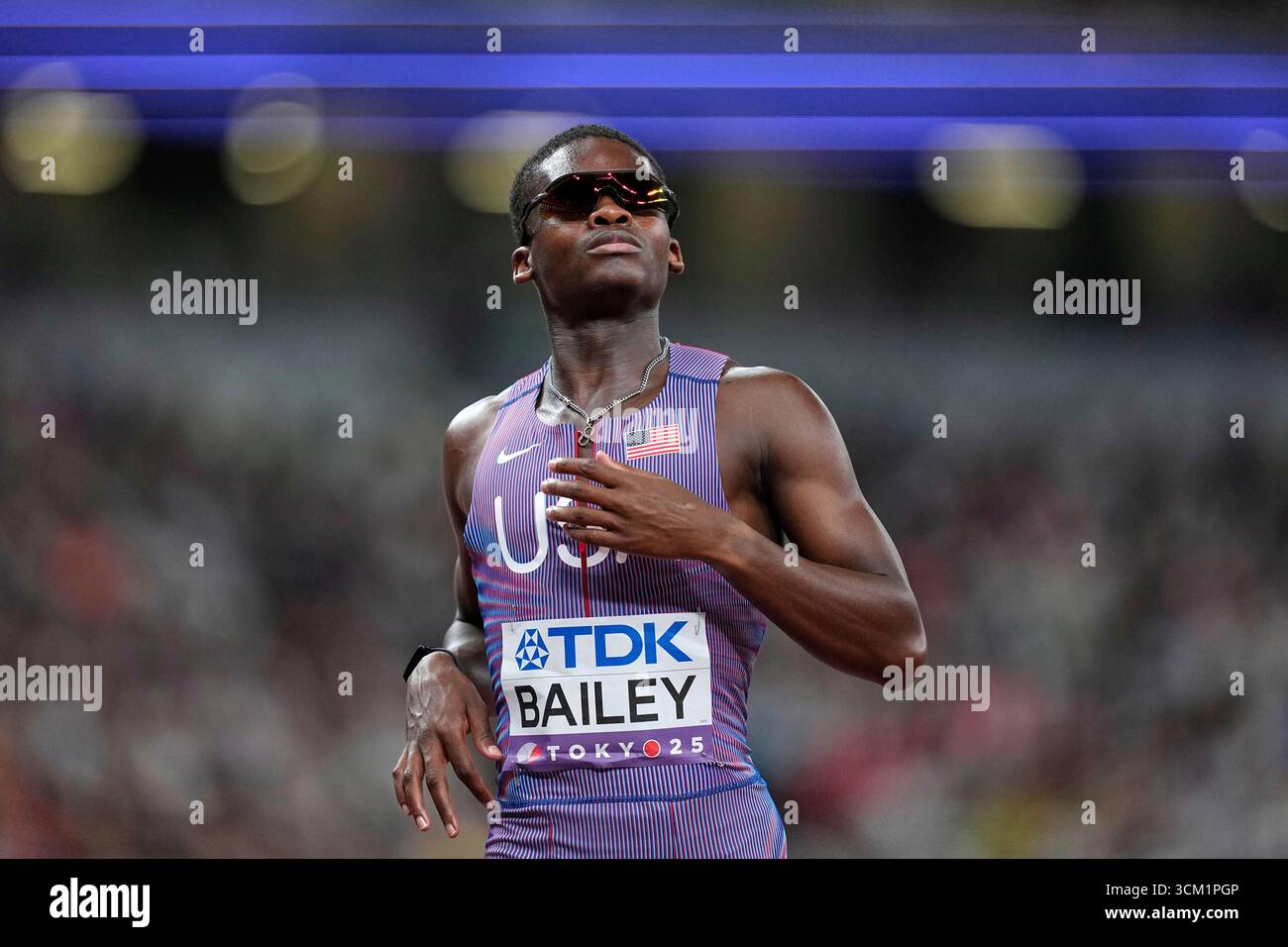 United States' Christopher Bailey finishes a men's 400 meters heat at ...