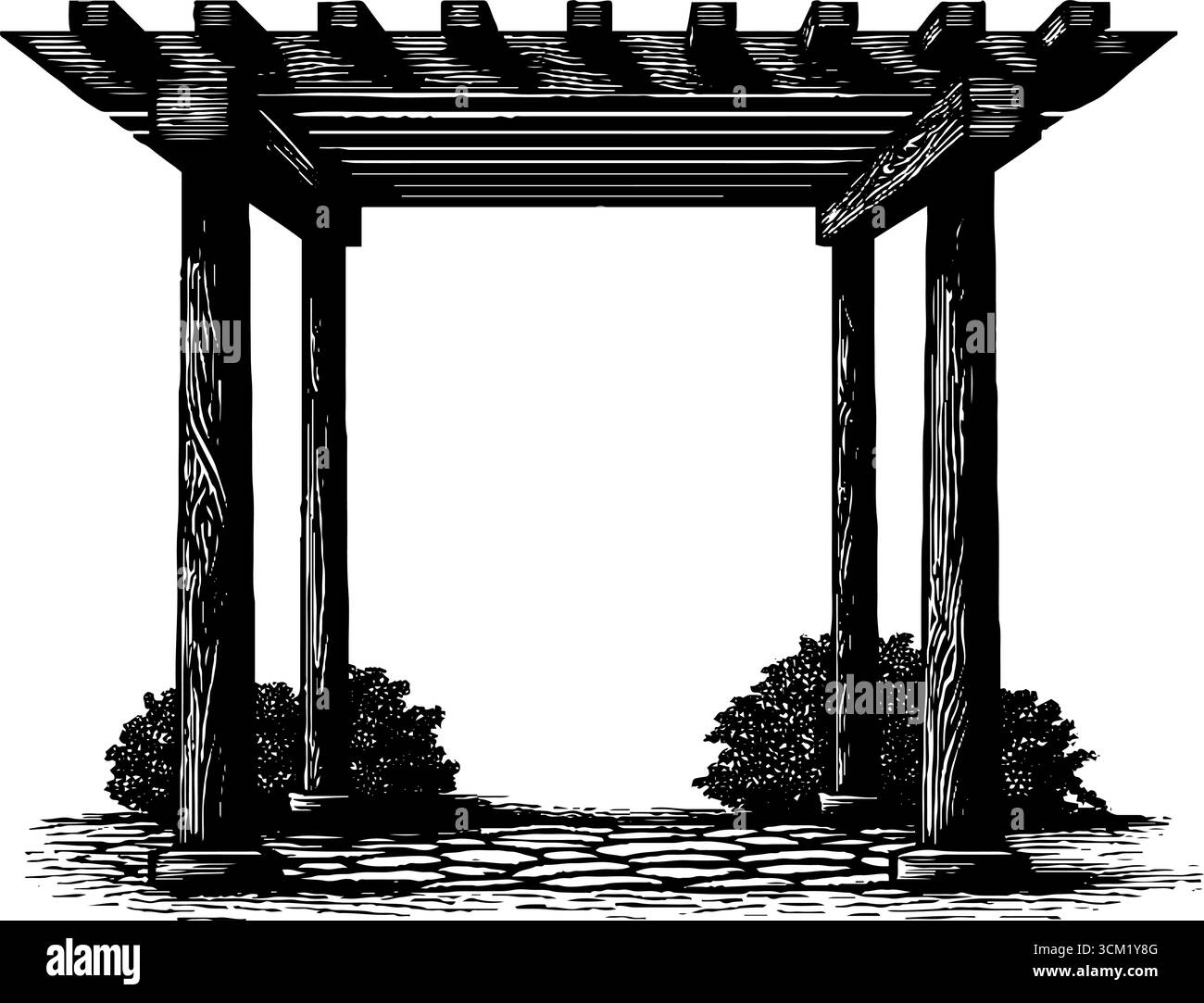 Pergola detail Stock Vector Images - Alamy