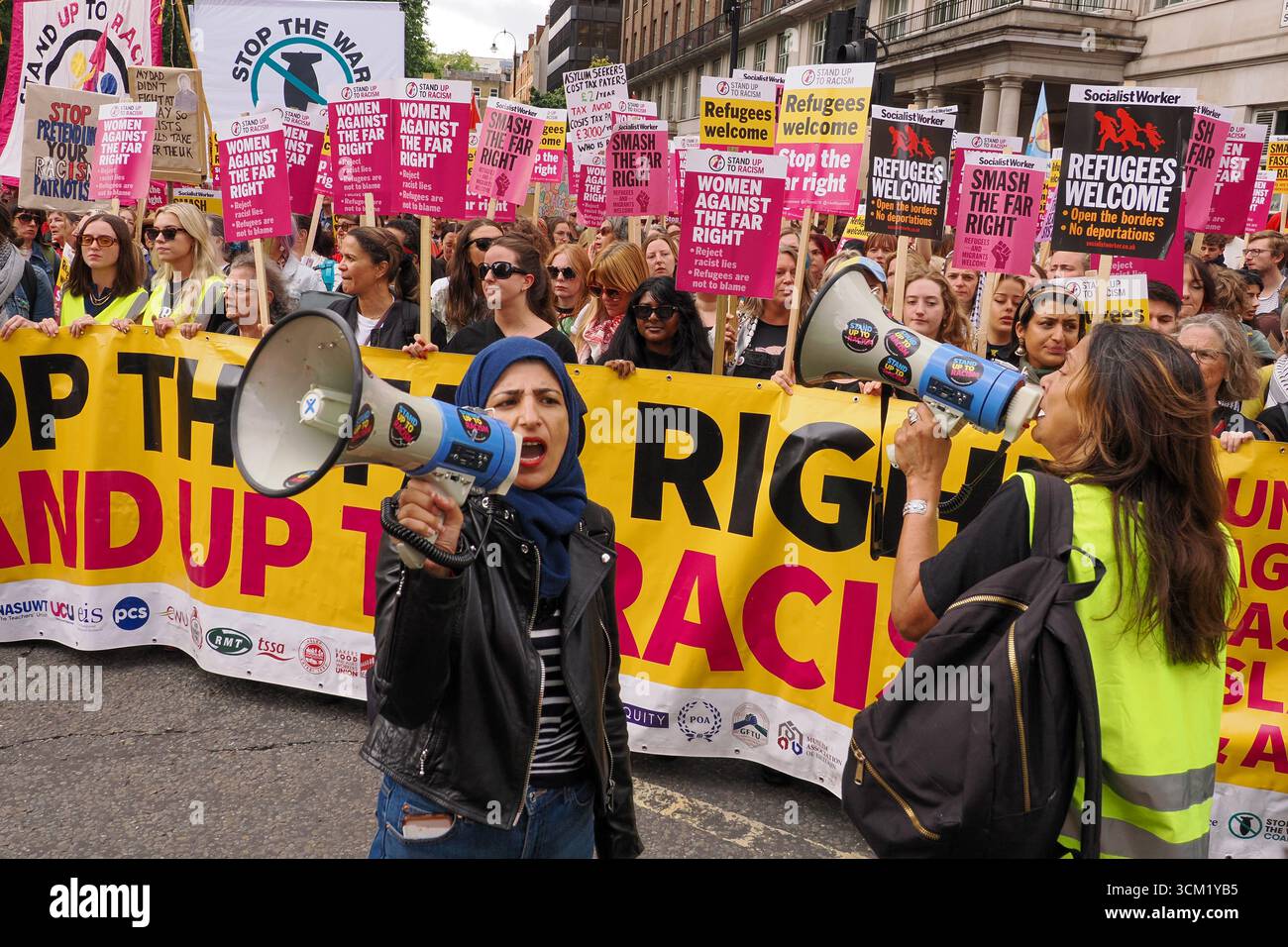 London, UK, 13 September 2025. Around 20,000 anti-racists participated ...