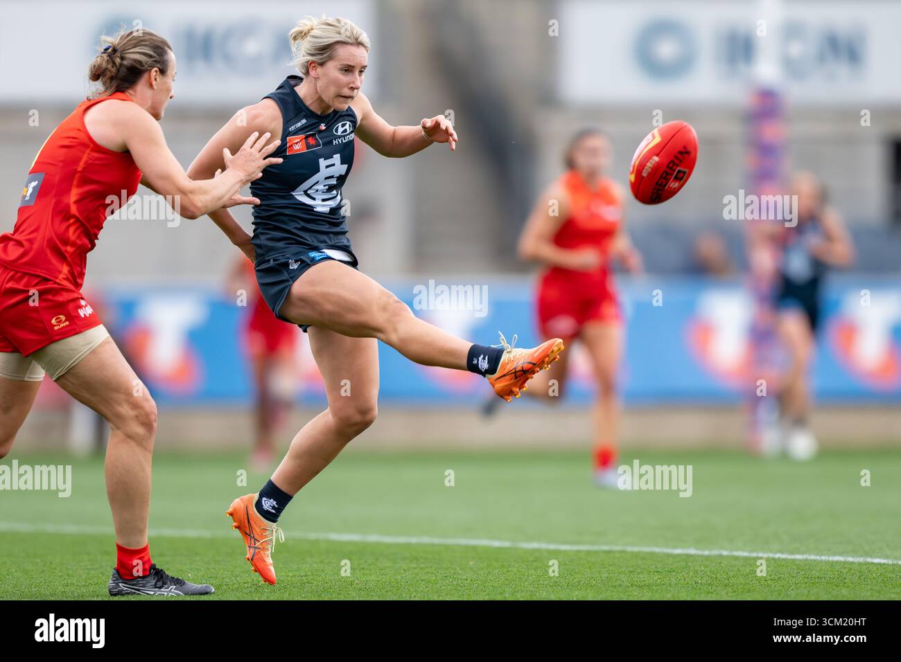 Mimi Hill of Carlton seen in action during the AFLW Round 5 game ...