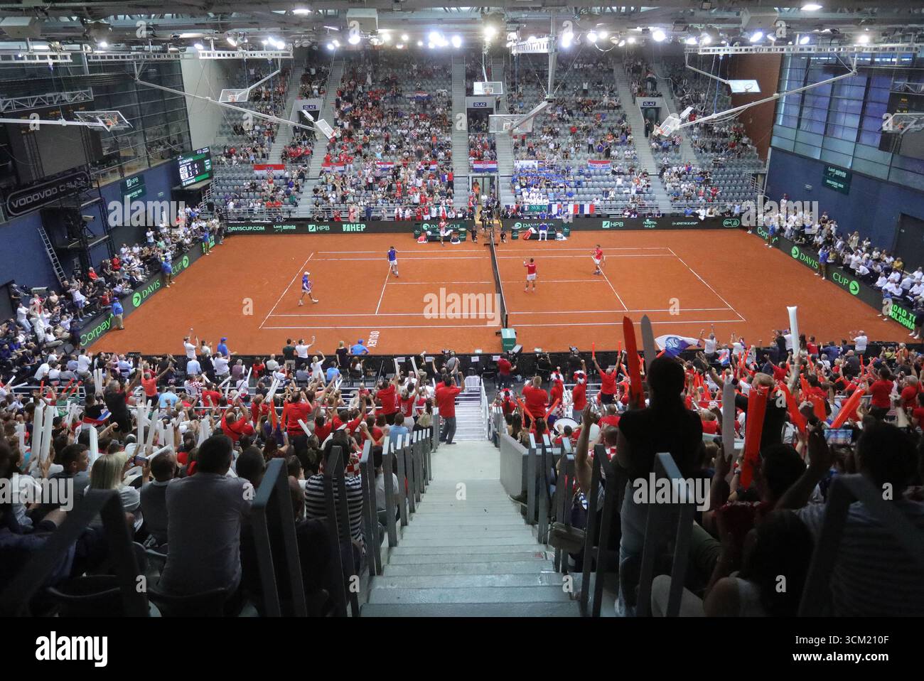 OSIJEK, CROATIA - SEPTEMBER 13: View of tennis court during the 2025 ...