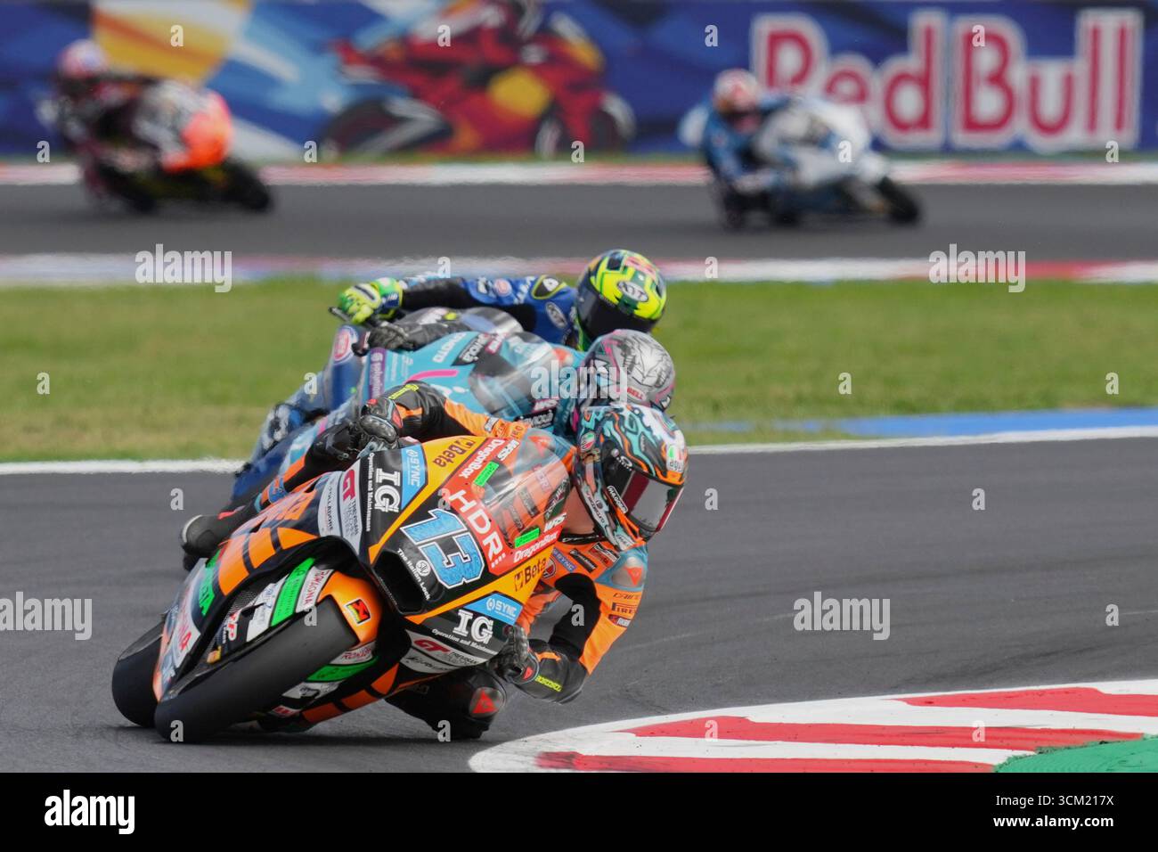 Italian rider Celestino Vietti of the Beta Tools SpeedRS Team steers ...